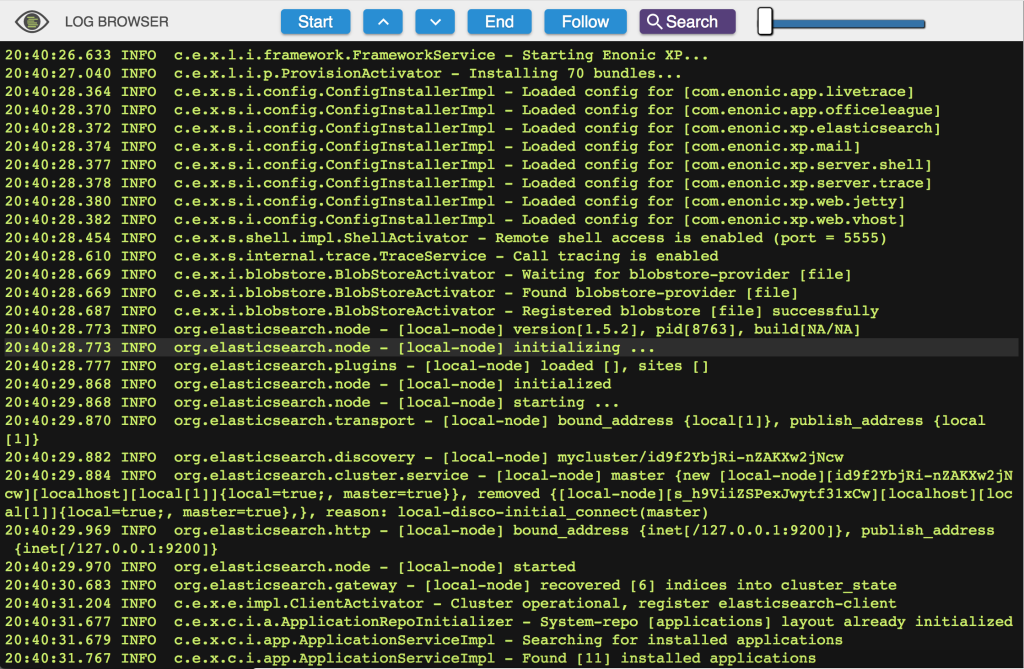 Log Browser - Enonic Market